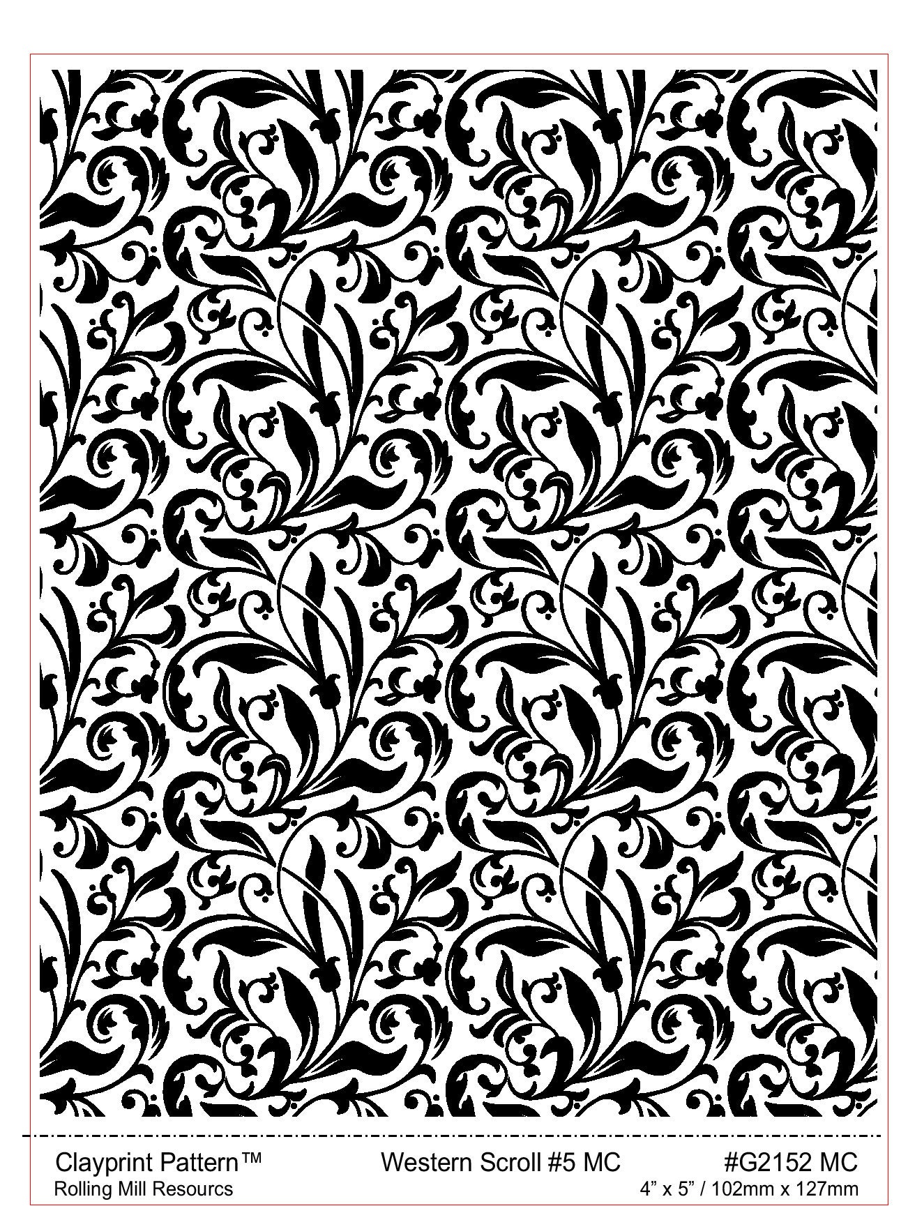 Clayprint ™ Texture for Metal Clay, PMC, Art Clay, Polymer Clay "g2152 ...