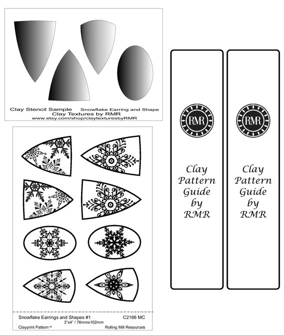 Clayprint ™ Texture for Metal Clay PMC Art Clay Polymer - Etsy