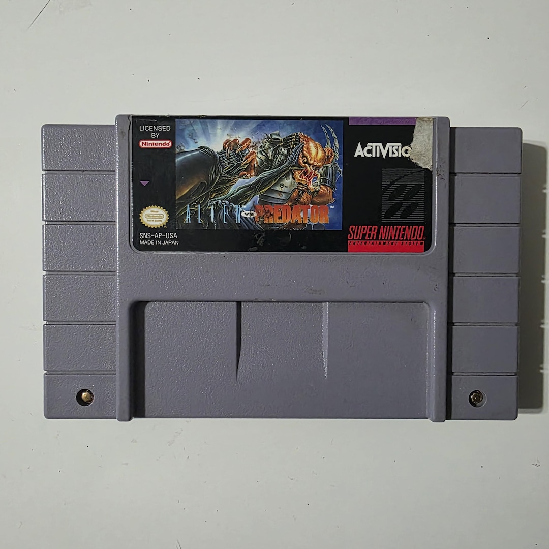 Alien Vs Predator SNES 1993 Cartridge Only Cleaned & Tested Authentic ...
