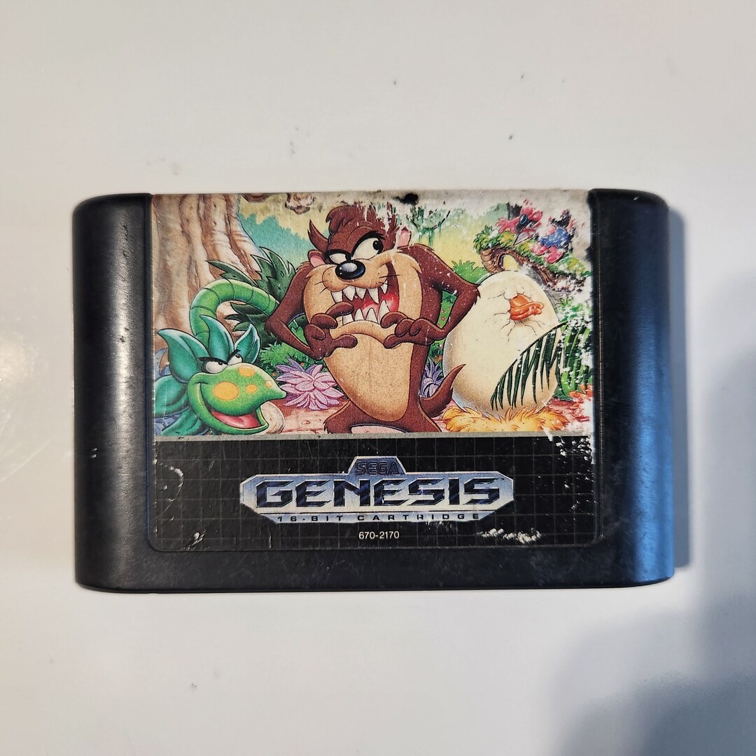 Taz-mania Sega Genesis 1992 Cartridge Only Cleaned & Tested Authentic ...