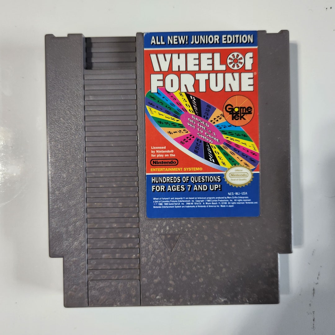 Wheel of Fortune JR. Edition NES 1989 Cartridge Only Cleaned & Tested ...