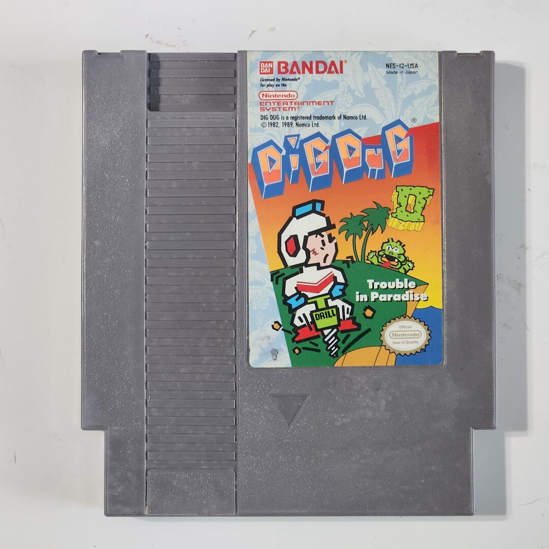 Dig Dug II Trouble in Paradise NES 1989 Cartridge Only Cleaned & Tested ...