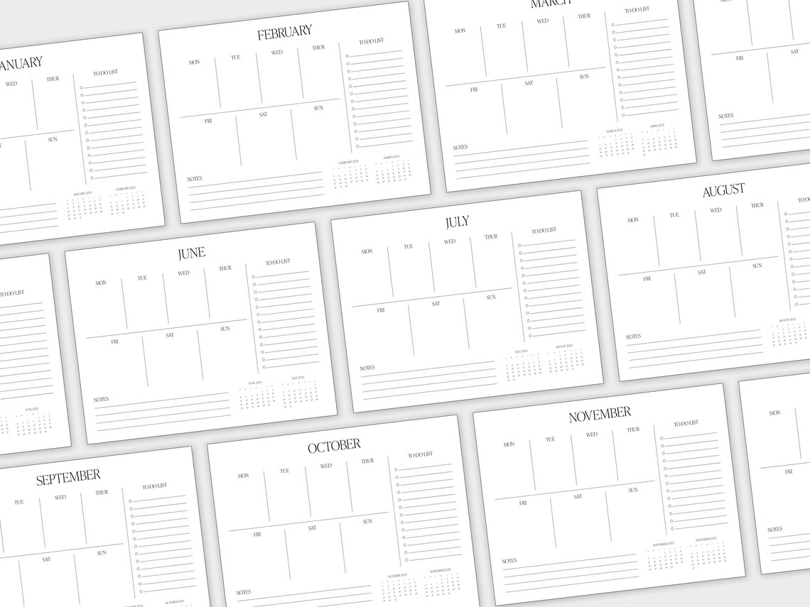Minimalist Printable Weekly Planner Instant Digital Download - Etsy