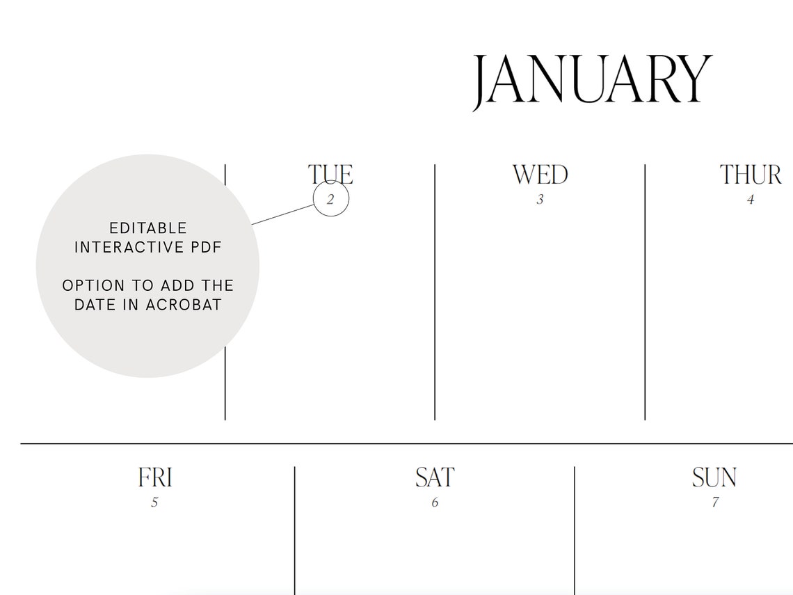 Minimalist Printable Weekly Planner Instant Digital Download - Etsy