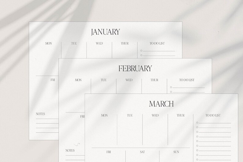 Minimalist Printable Weekly Planner Instant Digital Download Ready to ...