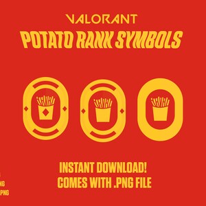 Valorant Potato Rank Symbols, Valorant Potato Rank, Valorant Ranked - Etsy