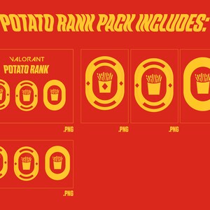 Valorant Potato Rank Symbols, Valorant Potato Rank, Valorant Ranked - Etsy