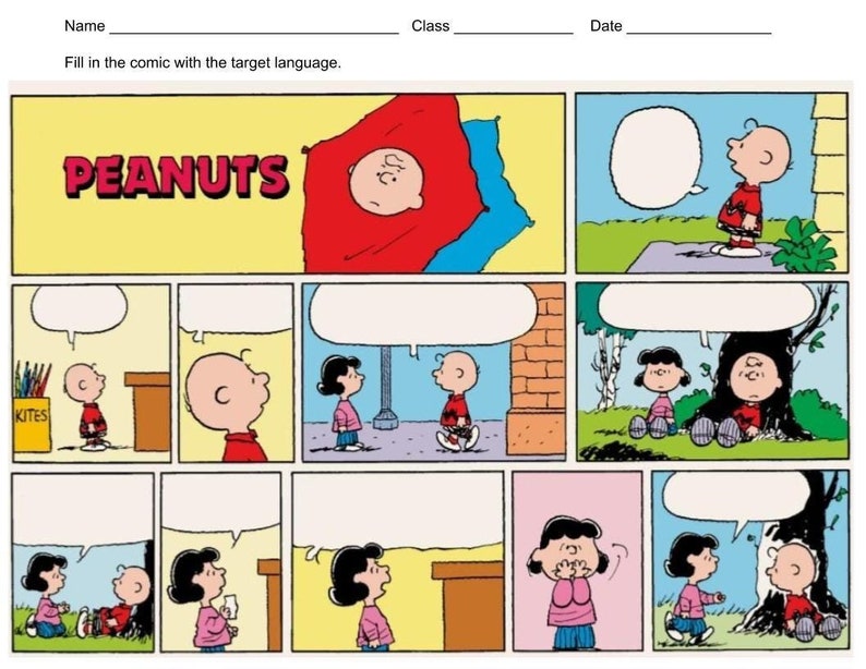 Peanuts Blank Comic Strips - Etsy