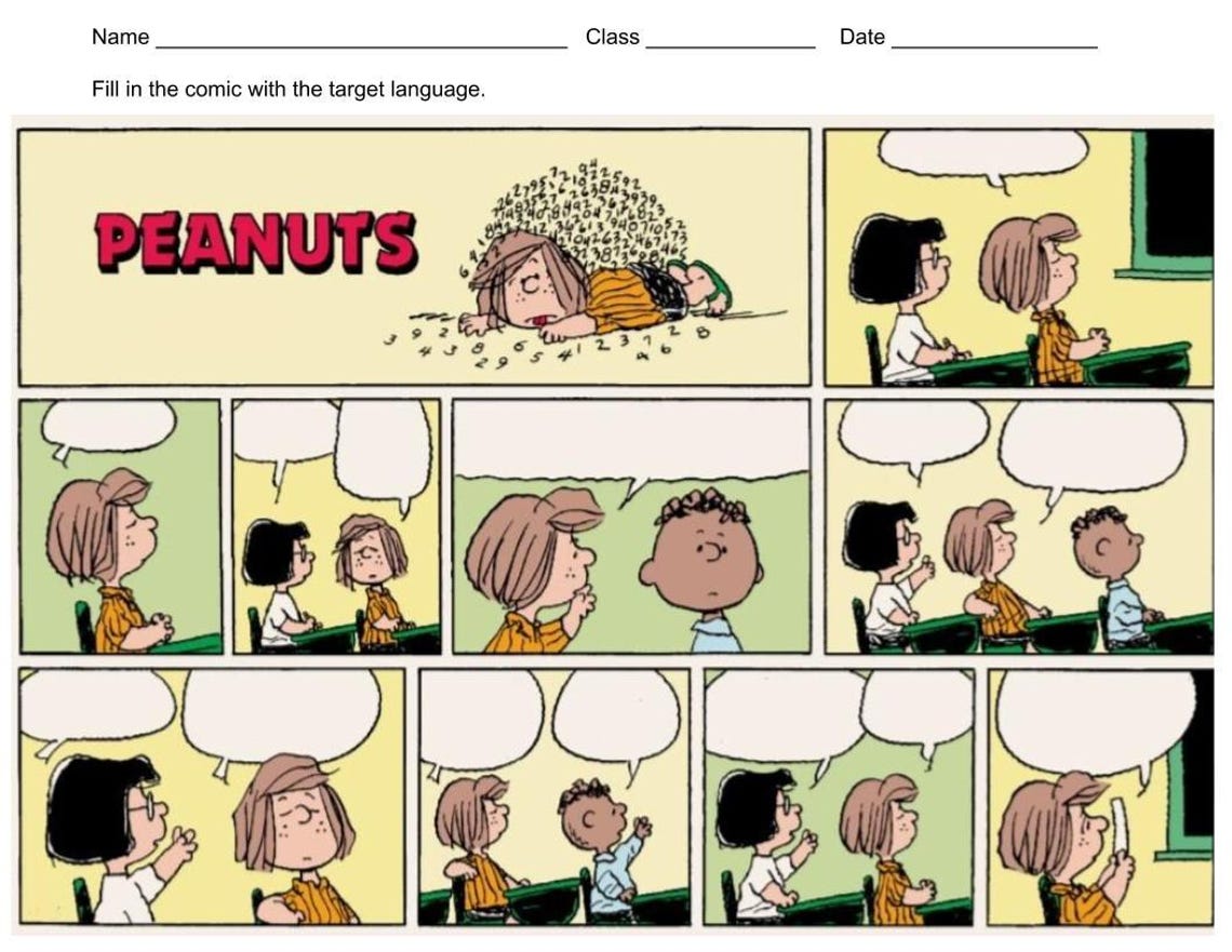Peanuts Blank Comic Strips - Etsy