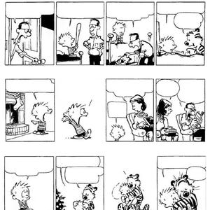 Calvin and Hobbes Blank Comic Strips - Etsy Canada