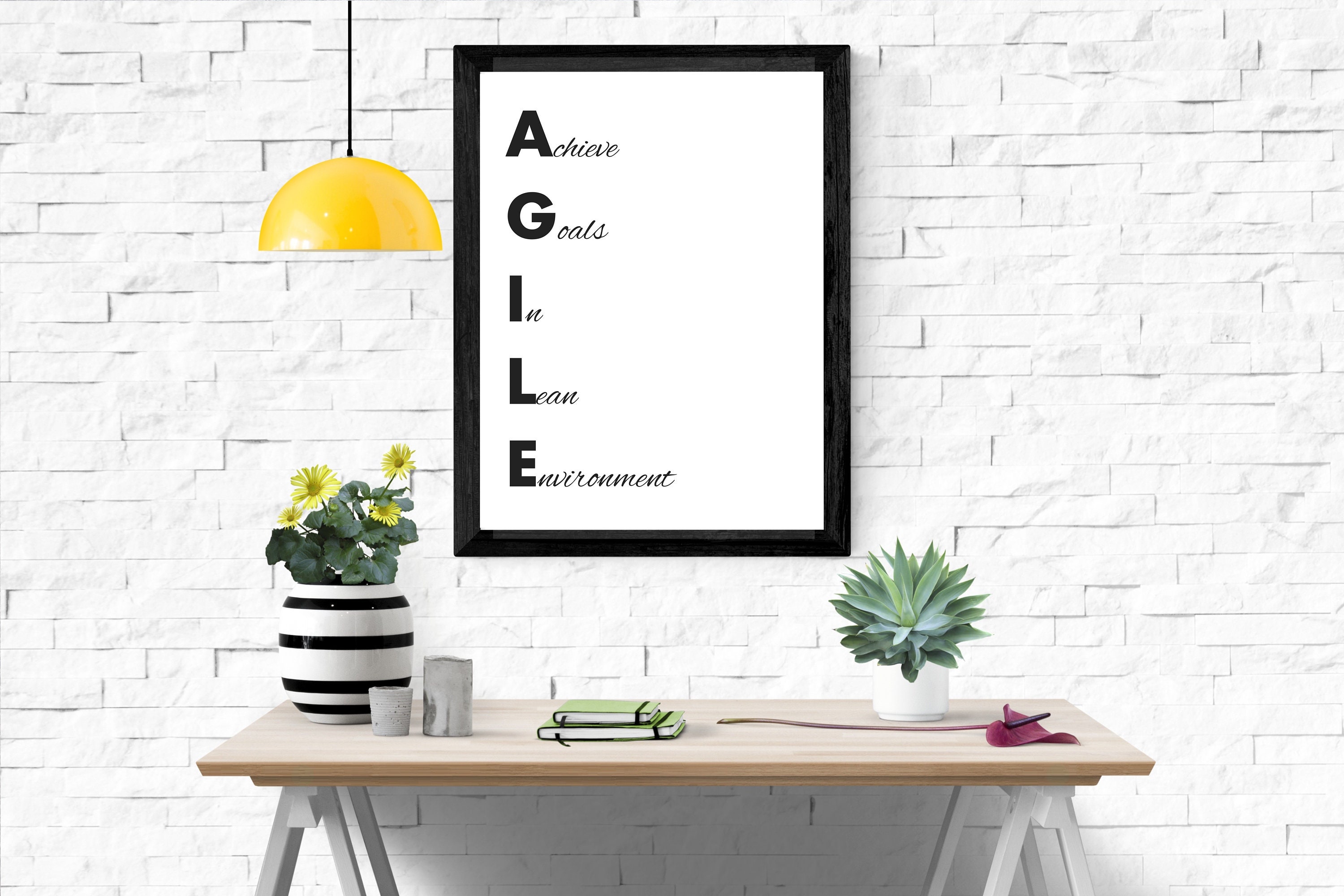 AGILE Poster - Achieve Goals in Lean Environment - Digital Download - Etsy