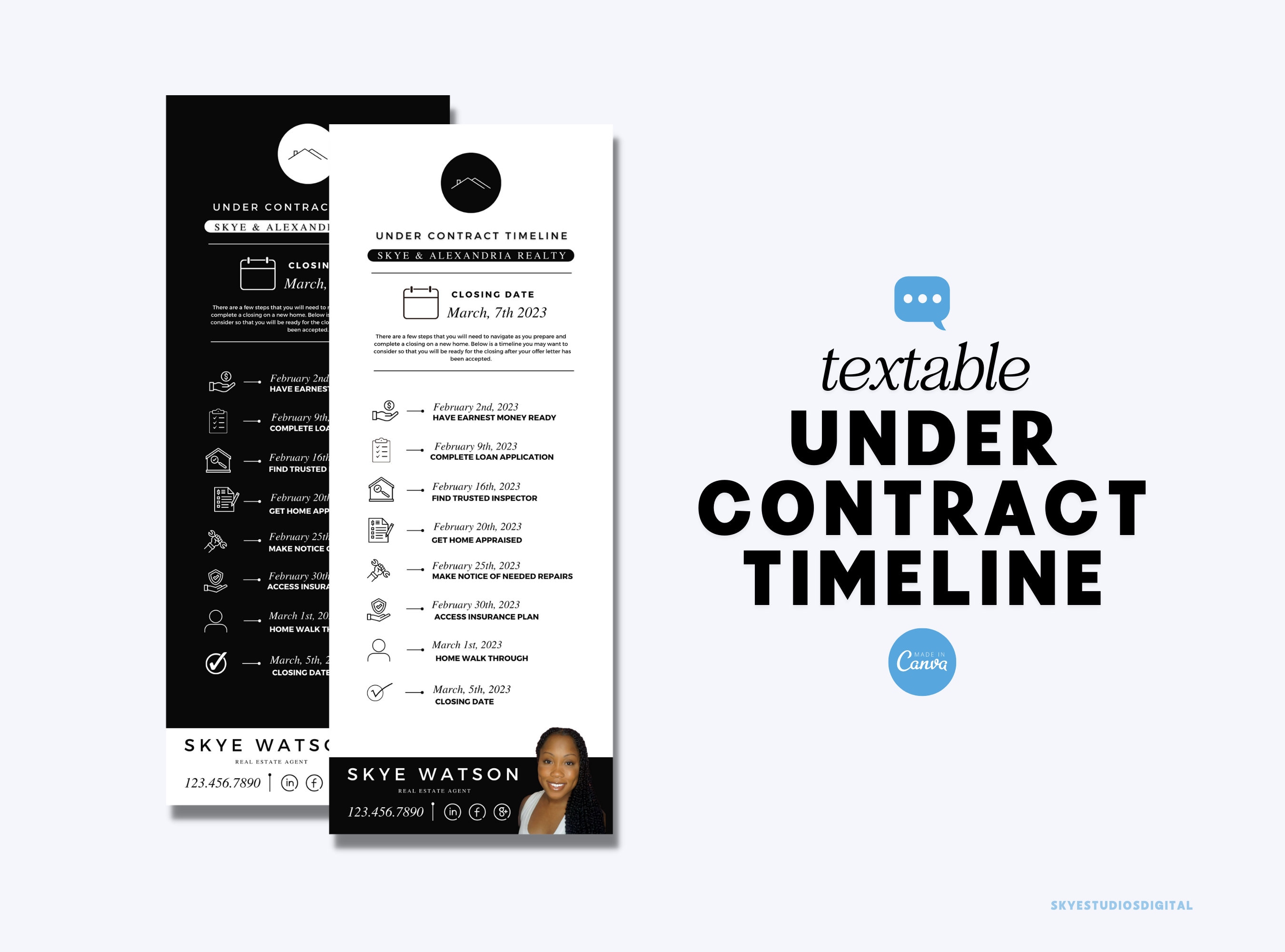 Textable Under Contract Timeline for Real Estate Agents Digital Under ...