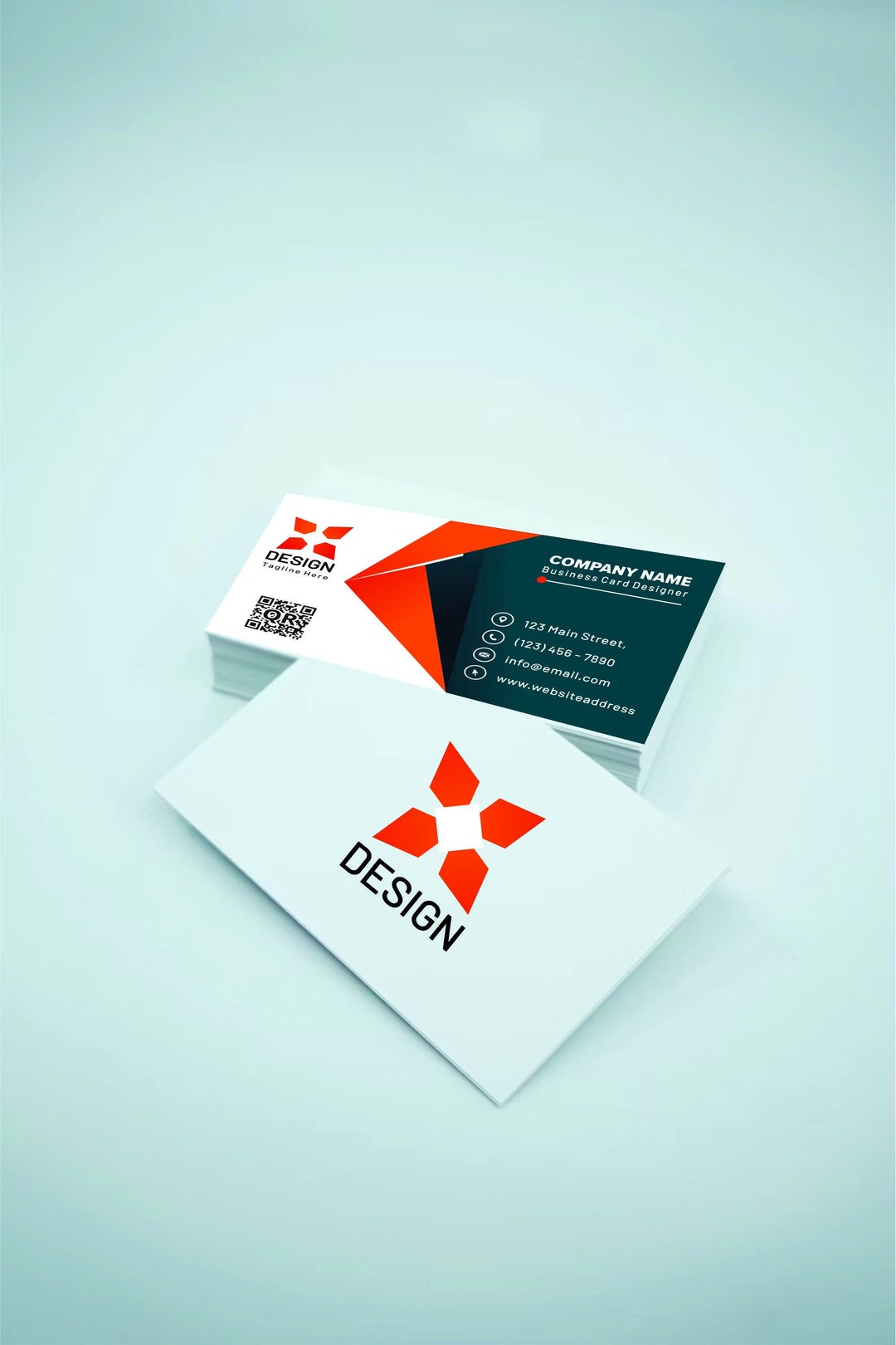 CUSTOM Business Card Template / Fashionable Business Card Printing / 3. ...