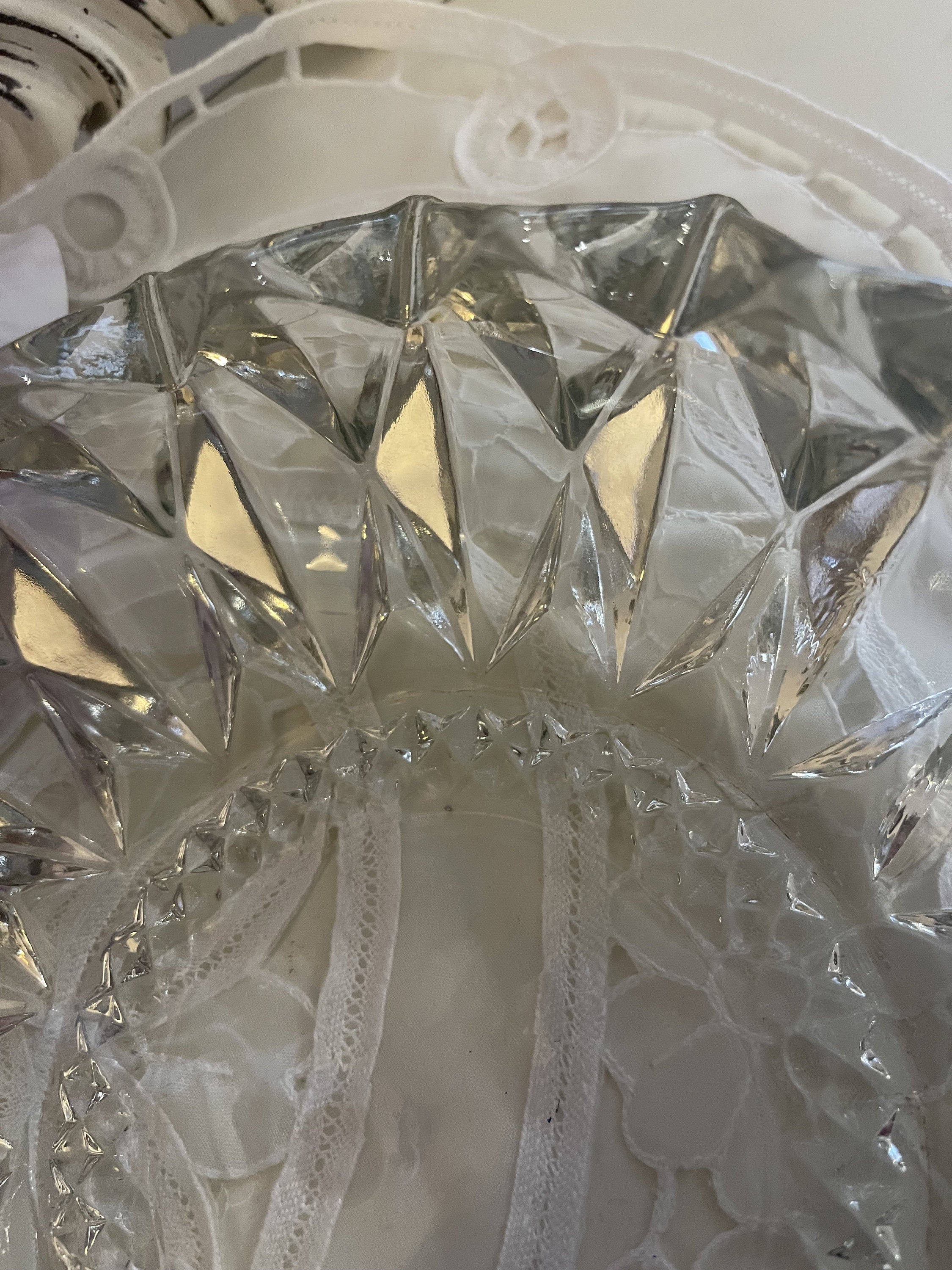 Kig Indonesia Crystal Glass Diamond Point Pattern Cut Glass - Etsy