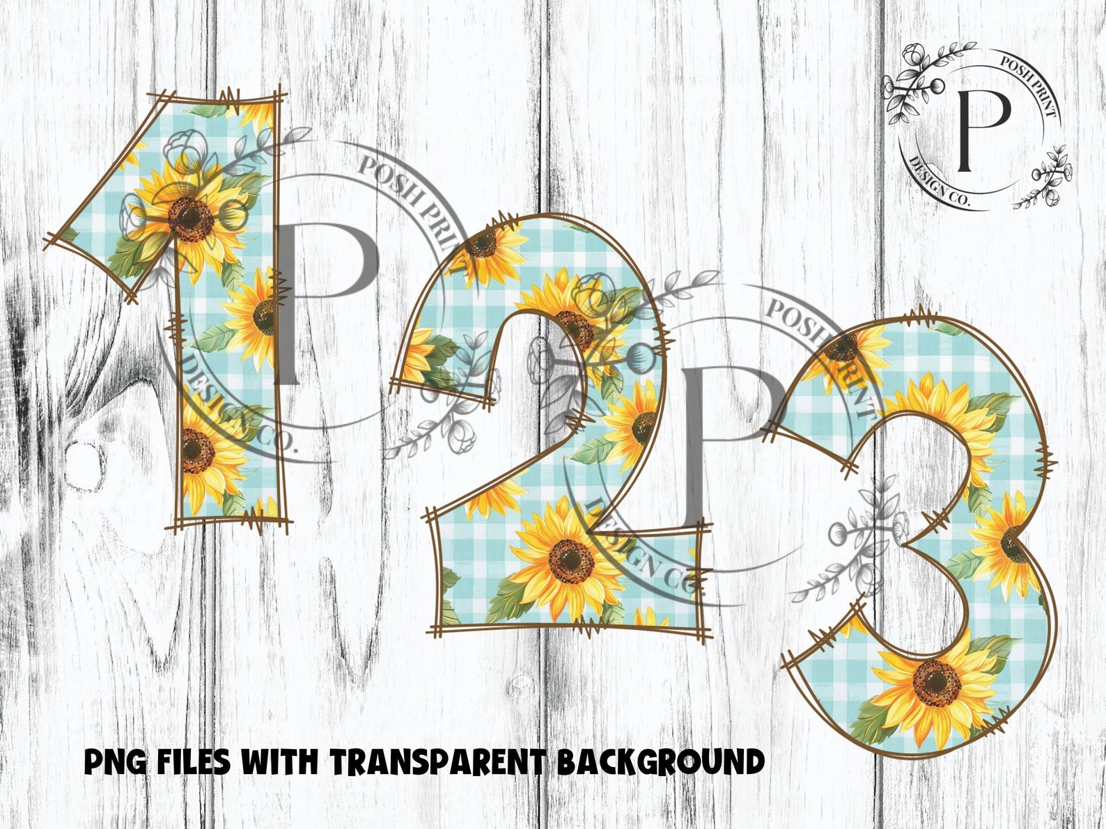 Blue Gingham and Sunflowers Bulletin Board Letters, Alphabet Clip Art ...
