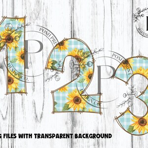 Blue Gingham and Sunflowers Bulletin Board Letters, Alphabet Clip Art ...