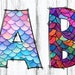 Mermaid Alphabet Clip Art, Mermaid Bulletin Board Letters, Mermaid ...