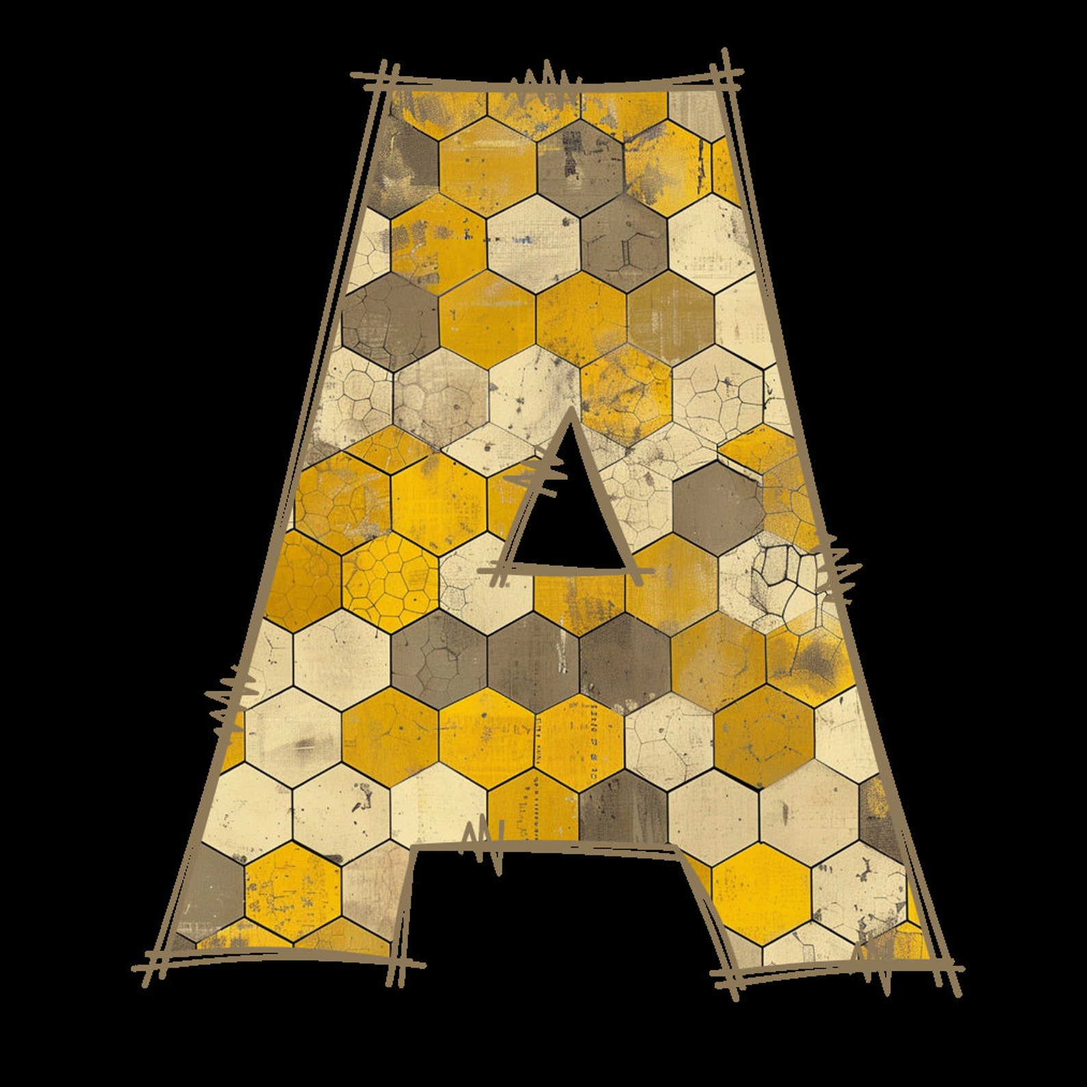 Bulletin Board Letters, Honey Bees, Alphabet Clip Art, PNG Files ...