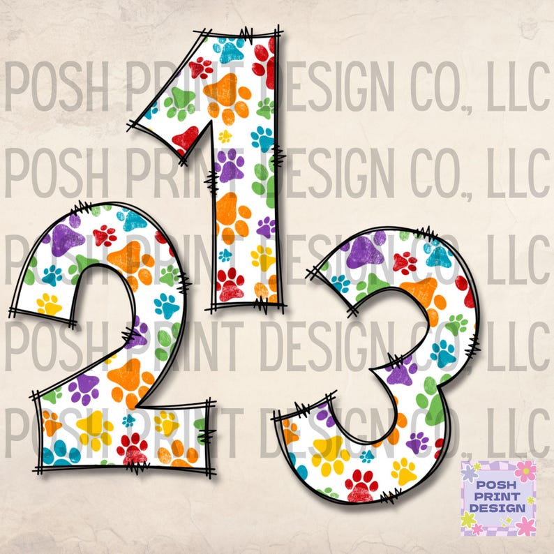 Paw Print Alphabet Clip Art, Bulletin Board Letters, PNG Files, Digital ...