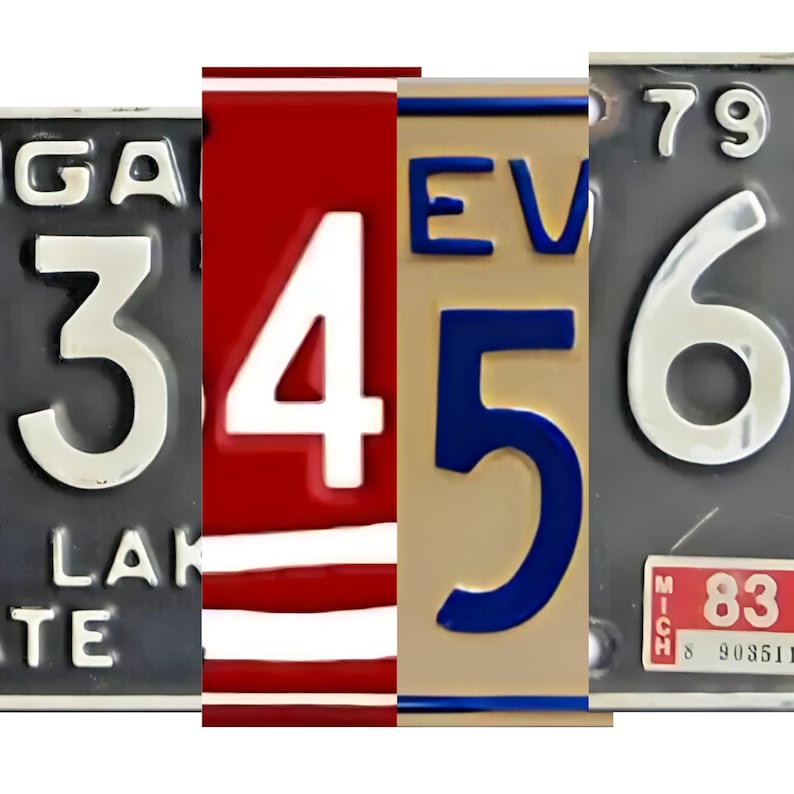 License Plate Alphabet, License Plate Numbers, PNG Files, Clip Art ...