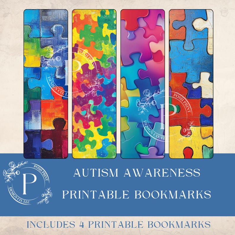 Autism Awareness Printable Bookmarks, Bookmark, PDF File - Etsy