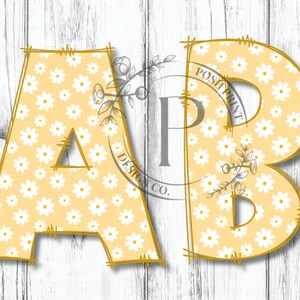 Daisies Bulletin Board Letters, Alphabet Clip Art, Letters, Clip Art ...