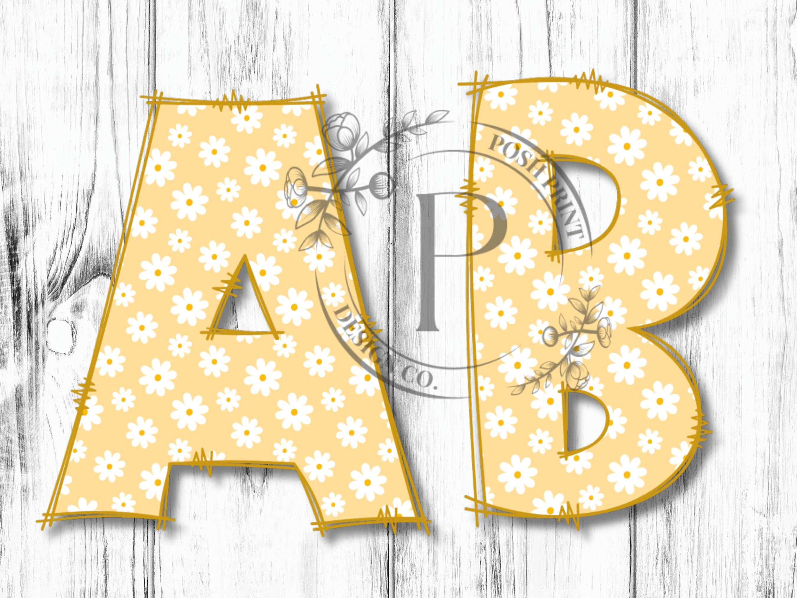 Daisies Bulletin Board Letters, Alphabet Clip Art, Letters, Clip Art ...