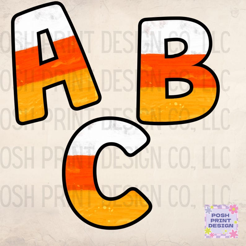 Candy Corn Alphabet Clip Art, Bulletin Board Letters, PNG Files ...