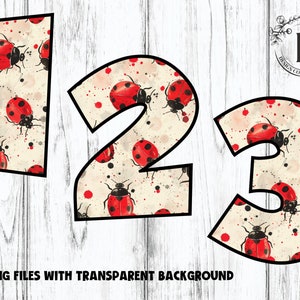 Ladybugs Alphabet Clip Art, Bulletin Board Letters, PNG Files, Digital ...