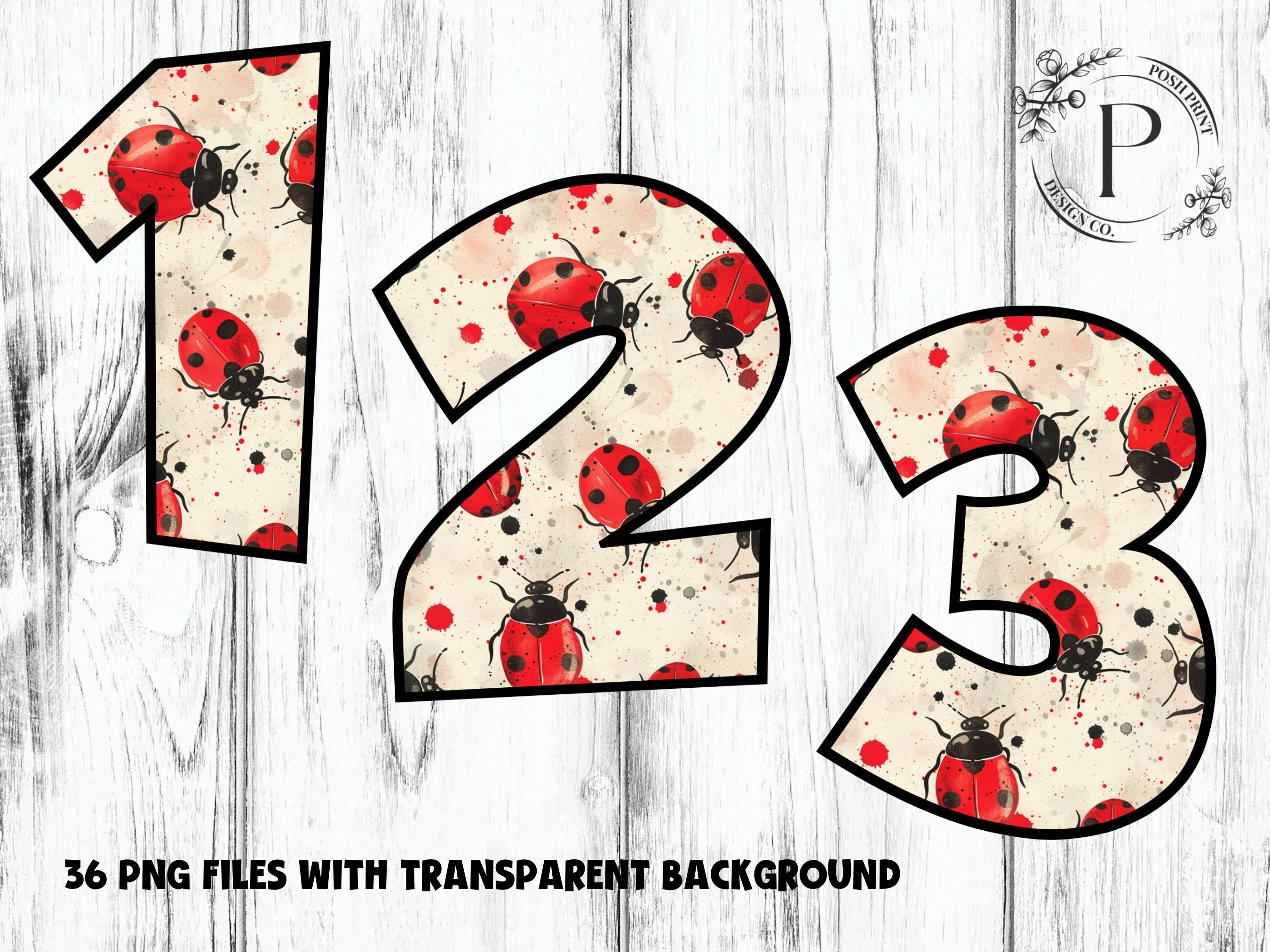 Ladybugs Alphabet Clip Art, Bulletin Board Letters, PNG Files, Digital ...