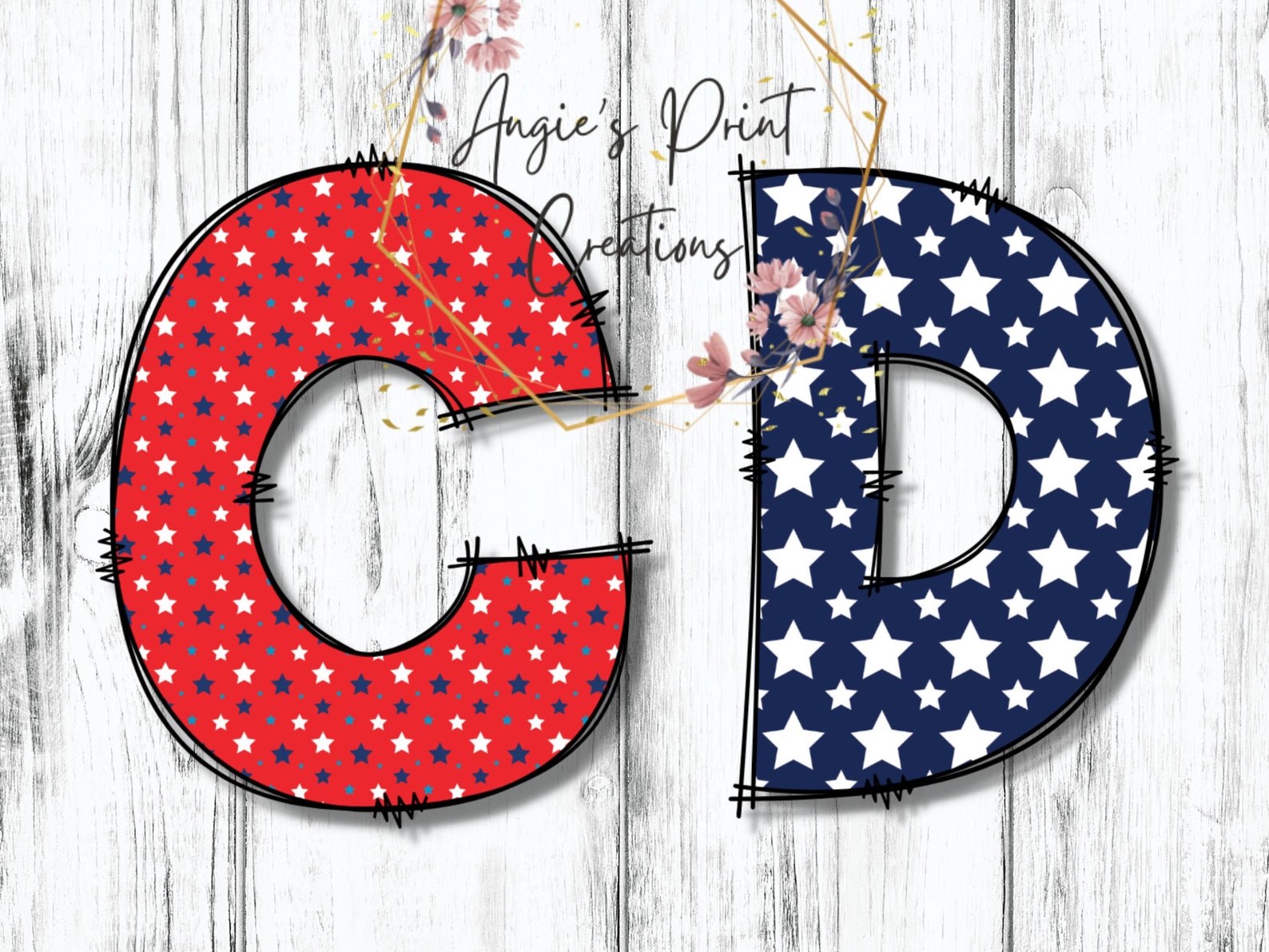 Patriotic Alphabet Clip Art, Bulletin Board Letters, Fourth of July ...