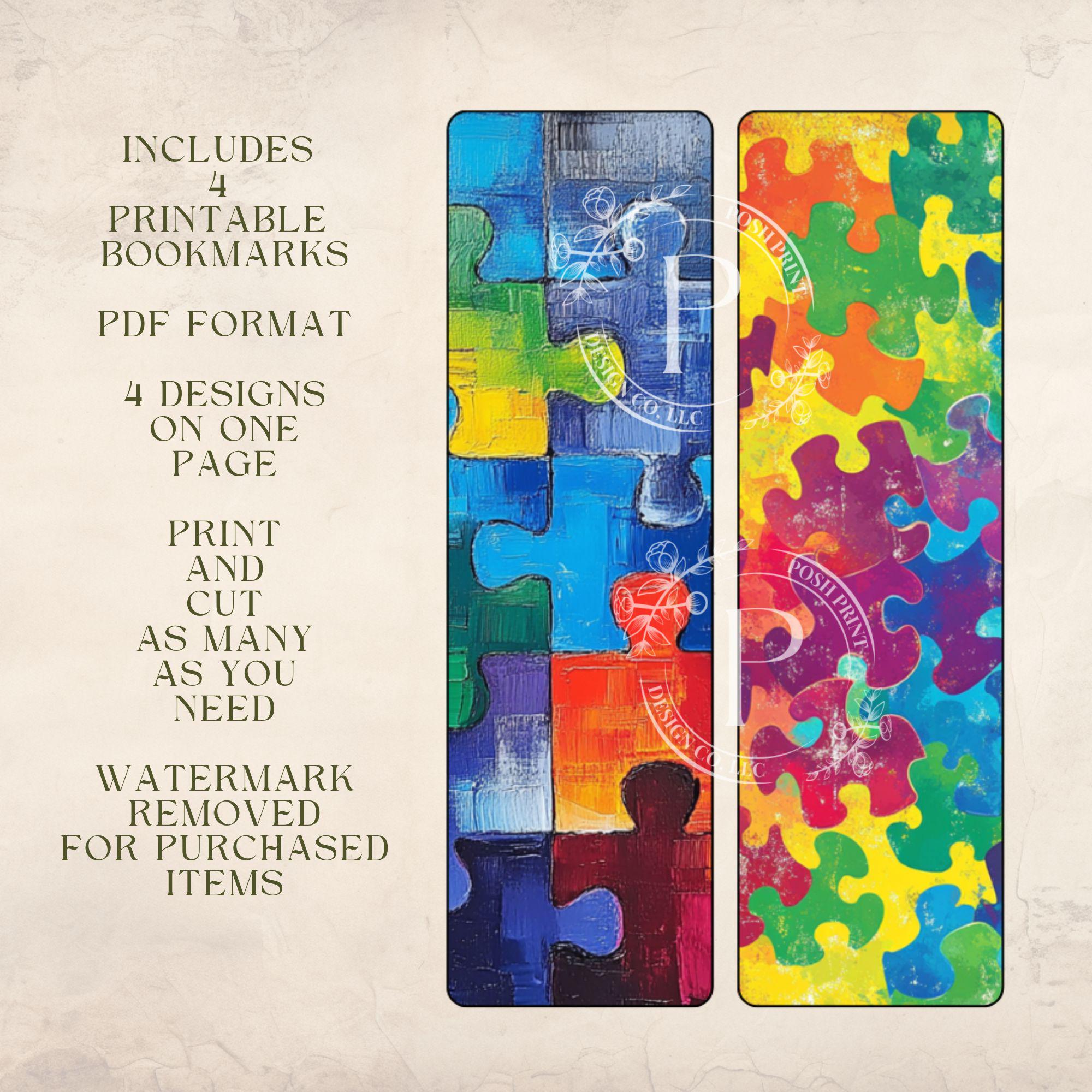 Autism Awareness Printable Bookmarks, Bookmark, PDF File - Etsy