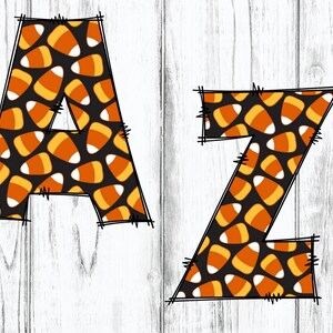 Candy Corn Bulletin Board Letters/halloween Bulletin Board Letters/png ...