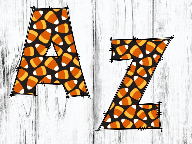 Candy Corn Bulletin Board Letters/halloween Bulletin Board Letters/png ...