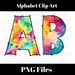Watercolor Tie Dye Alphabet Clip Art, Alphabet, Clip Art, Classroom ...