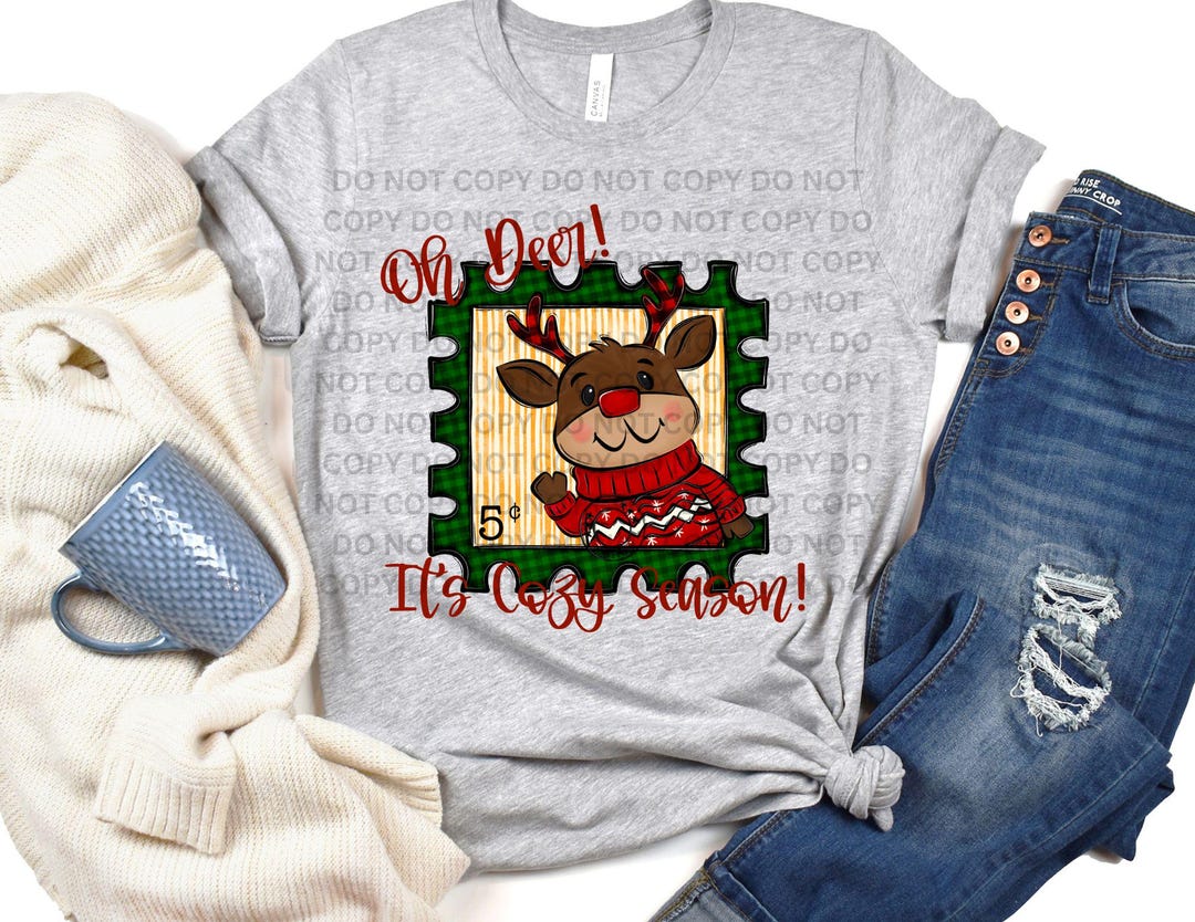 Reindeer Stamp Christmas PNG | Holiday PNG | T Shirt Design | DTF ...