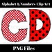 Lady Bug Themed Alphabet Clip Art, PNG Files, Bulletin Board Letters ...
