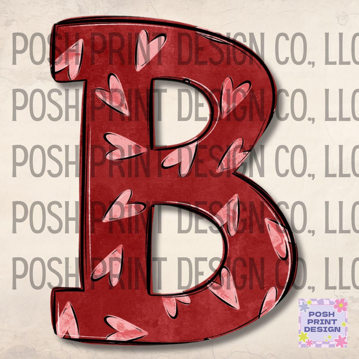Red Valentine Hearts Alphabet Clip Art | Bulletin Board Letters ...