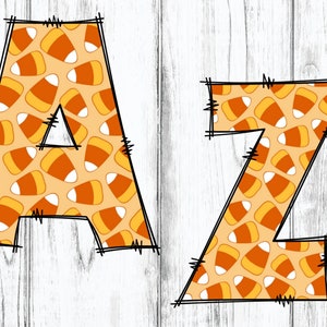 Candy Corn Bulletin Board Letters/halloween Bulletin Board Letters/png ...