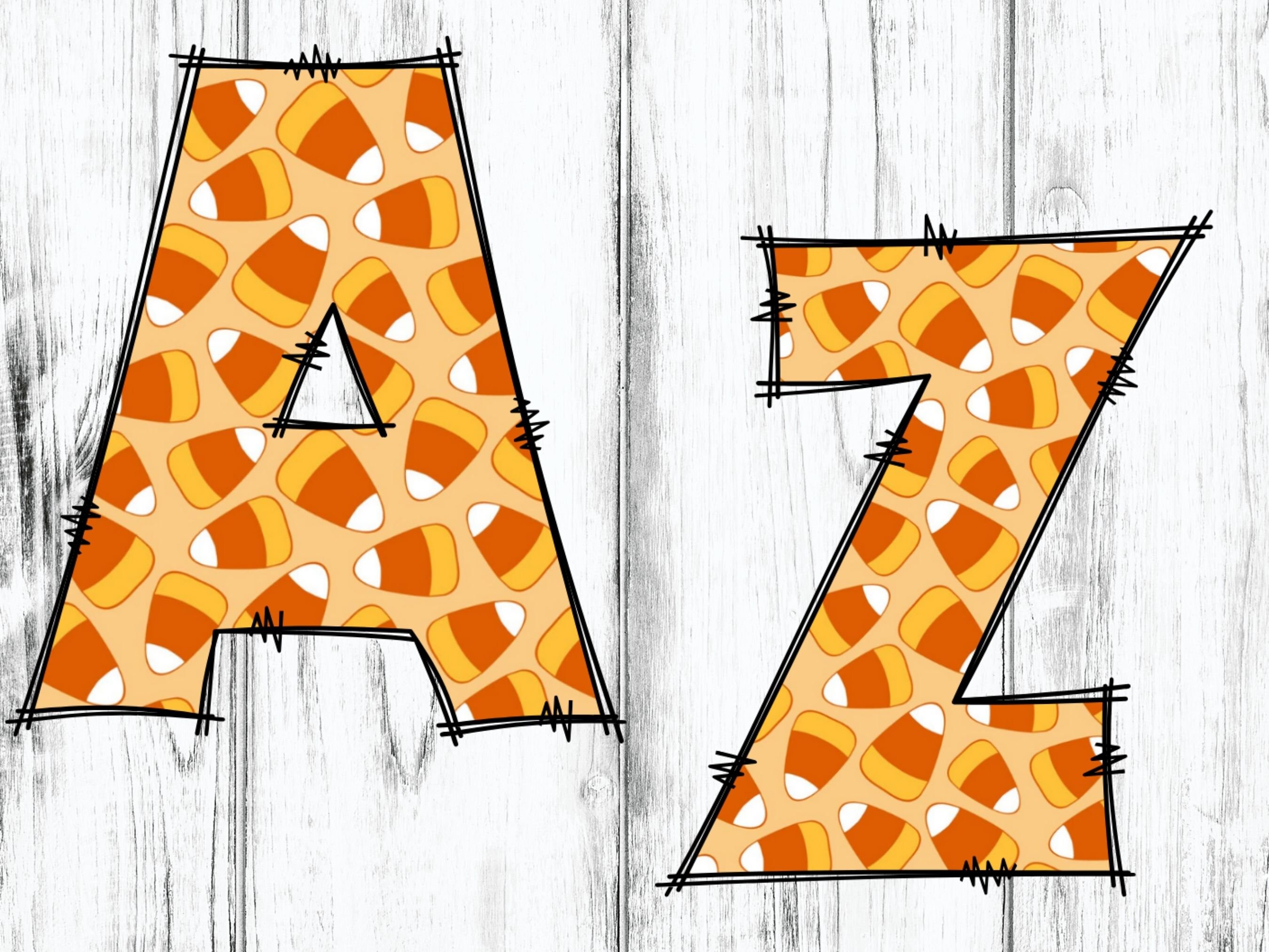 Candy Corn Bulletin Board Letters/halloween Bulletin Board Letters/png ...