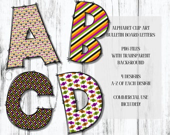 Western Cowboy Alphabet Clip Art, Bulletin Board Letters, PNG Files ...