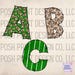 Football Alphabet Clip Art, Bulletin Board Letters, BUNDLE OF 3, PNG ...