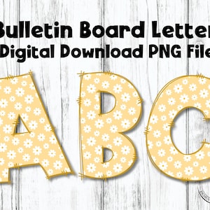 Daisies Bulletin Board Letters, Alphabet Clip Art, Letters, Clip Art ...
