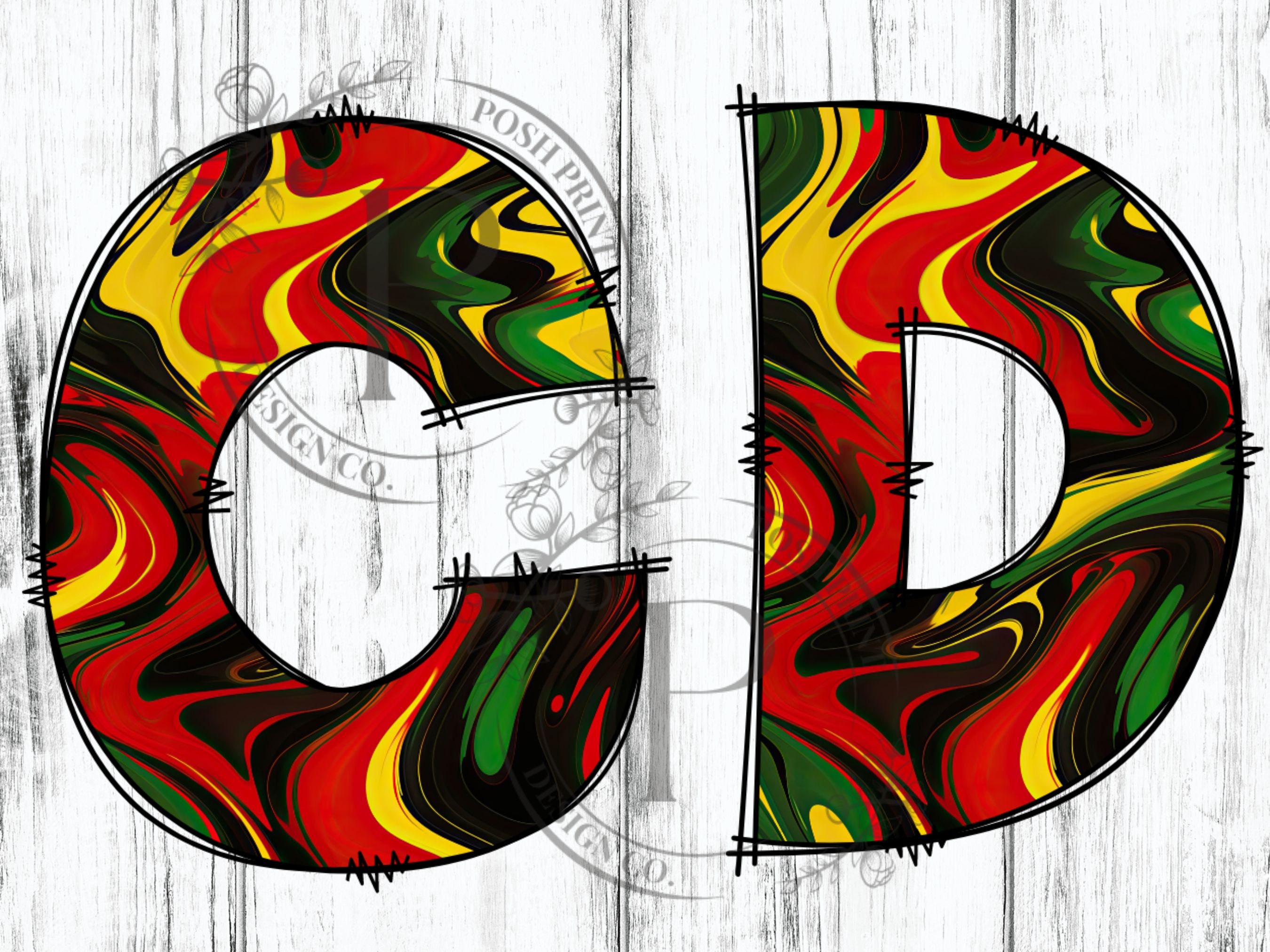 Black History Month Marble Bulletin Board Letters, Alphabet Clip Art ...