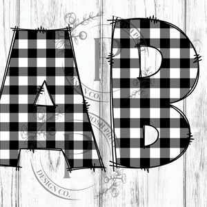 Buffalo Plaid Bulletin Board Letters, White Buffalo Plaid Bulletin ...