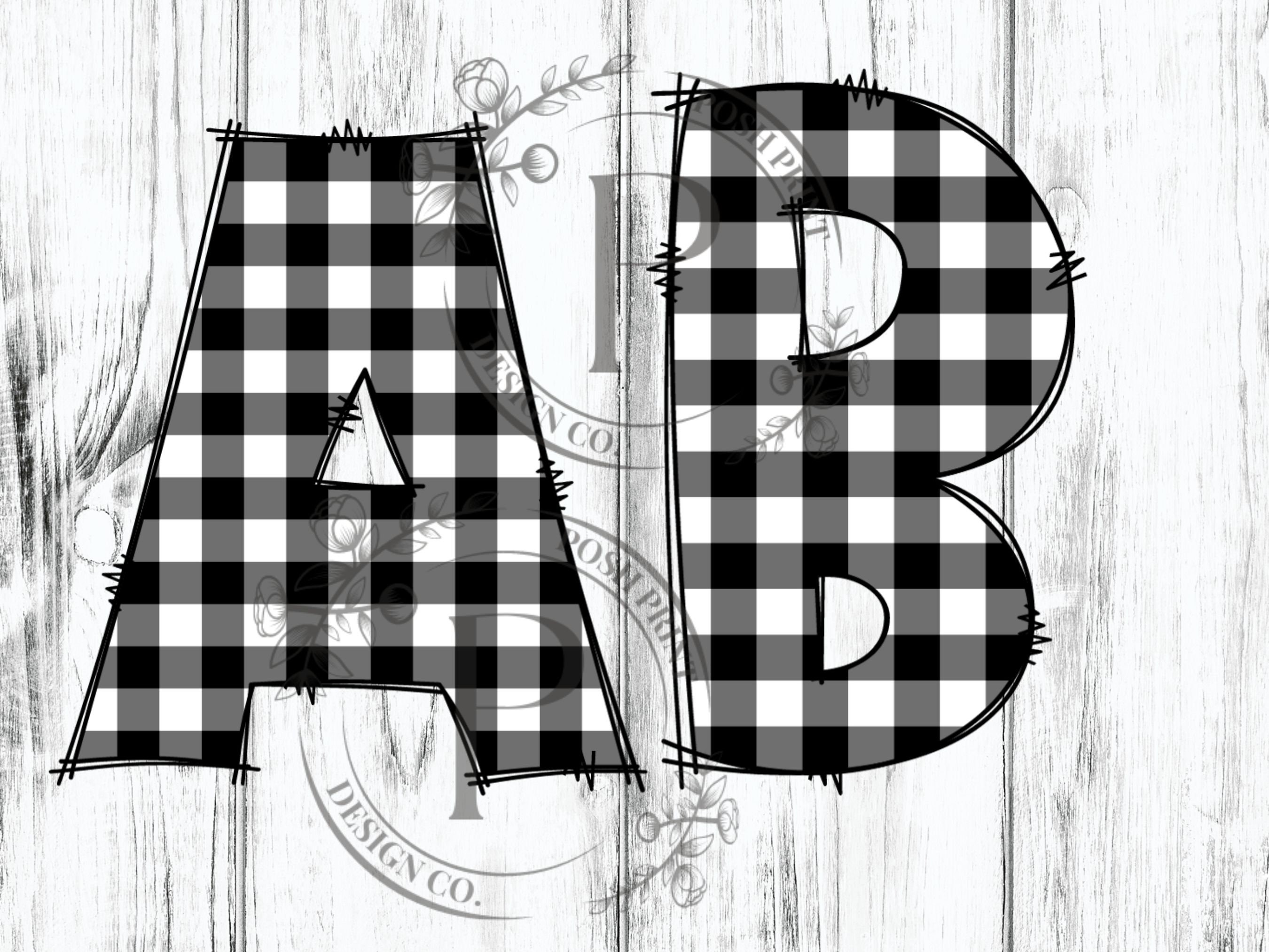 Buffalo Plaid Bulletin Board Letters White Buffalo Plaid - Etsy