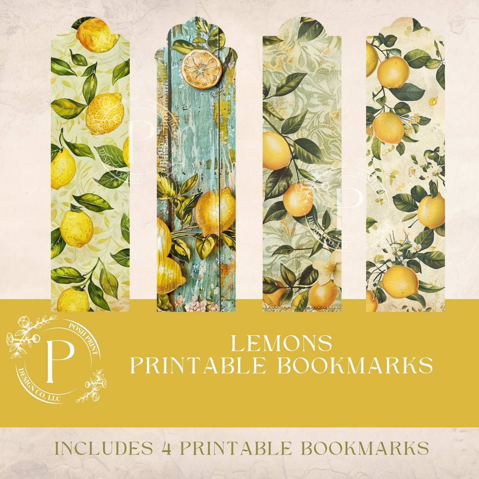Lemons Printable Bookmarks, PDF File - Etsy UK