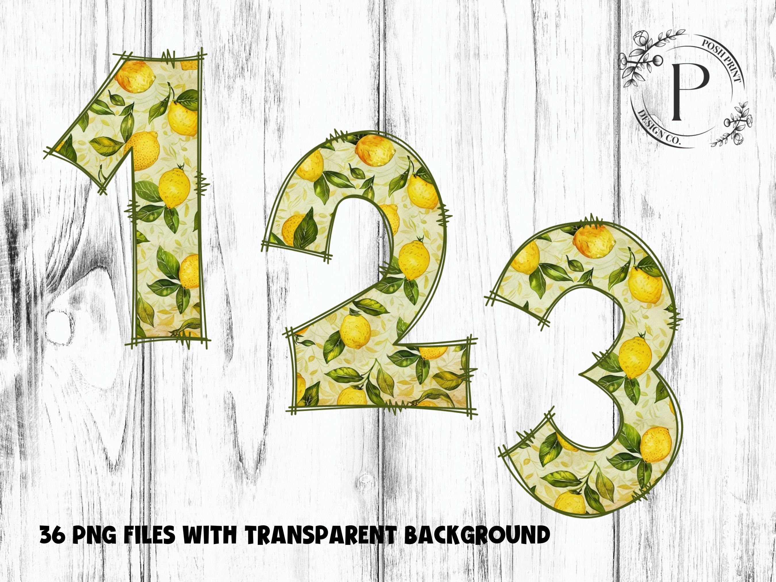 Bulletin Board Letters, Lemons, Alphabet Clip Art, PNG Files, Digital ...