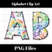 Rainbow Watercolor Alphabet Clip Art, Bulletin Board Letters, PNG, Clip ...
