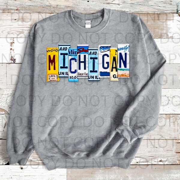 Michigan License Plate Png - Etsy